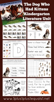FREE Kindergarten Literature Unit "The Dog Who Had Kittens"