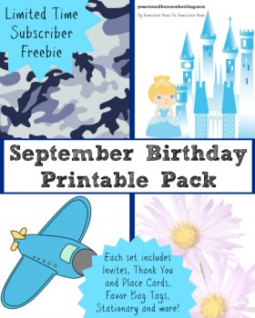 September Birthday Printable Pack {Limited Time Subscriber Freebie}