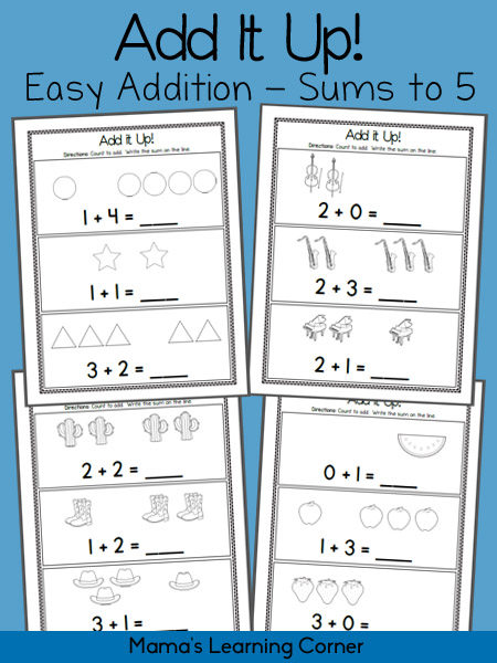 FREE Addition Worksheets Sums To 5 FREE Addition Worksheets Sums To 5