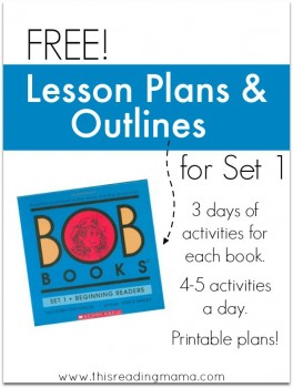 FREE Bob Books Lesson Plans