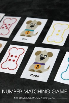 FREE Preschool Number Match Game