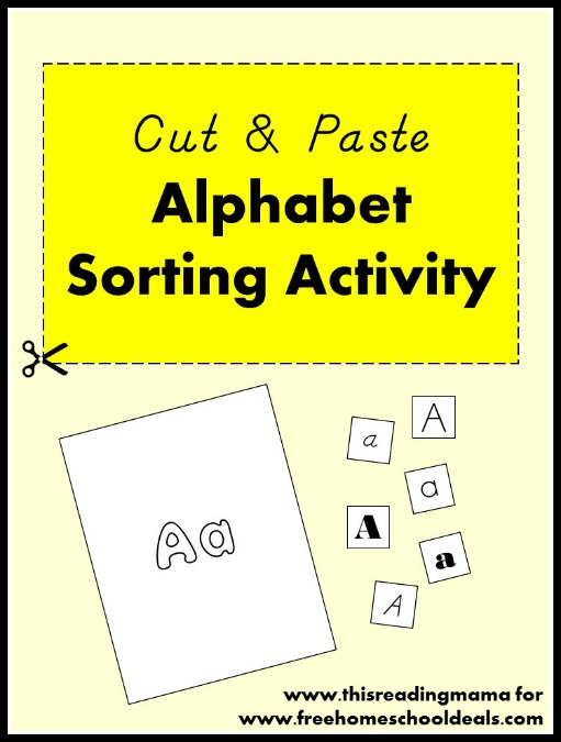 Free Cut & Paste Alphabet Sorting Activity (Instant Download!)