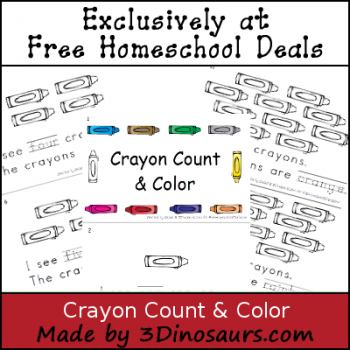 Free Worksheets: Crayon Count and Color