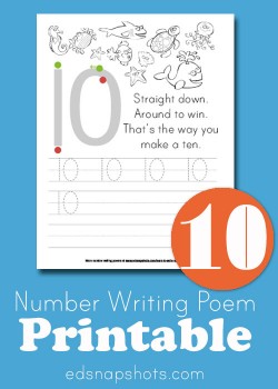 FREE Learn to Write Numbers up to 10 Printables