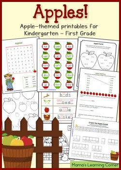 FREE Apple Printables for K-1st Grade