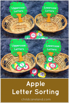 FREE Apple Letter Sorting Printable Game