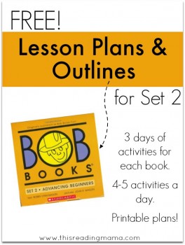 FREE Lesson Plans for Bob Books {Set 2}