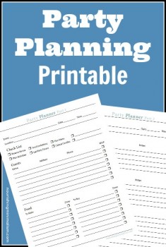 FREE Party Planning Worksheet