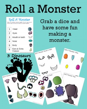 Roll a Monster FREE Printable