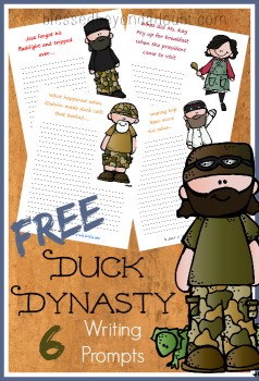 FREE Duck Dynasty Writing Prompt Printables