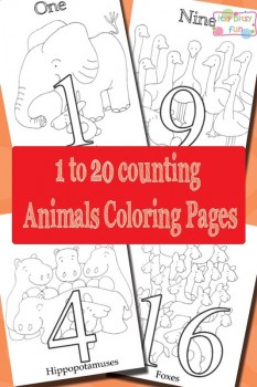 FREE 1-20 Numbers Counting printable pack