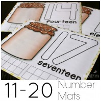 Free Fall Counting Mats 11-20