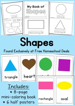 FREE Instant Download: My Book of Shapes and Coloring Posters