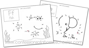 FREE Kindergarten Dot-to-Dot Worksheets