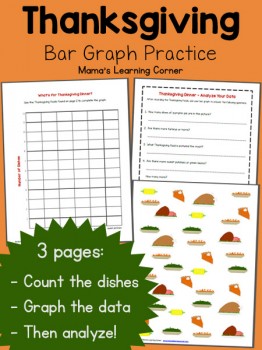 FREE Thanksgiving Bar Graph Worksheets
