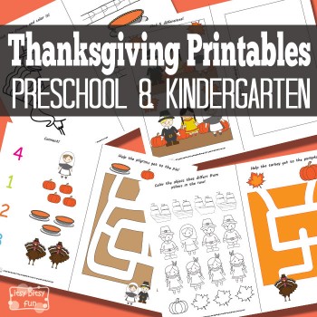 FREE Thanksgiving Preschool Printable Pack