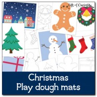 FREE Christmas Play Dough Mats