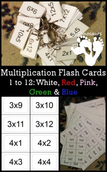 FREE Multiplication Flash Cards 1-12