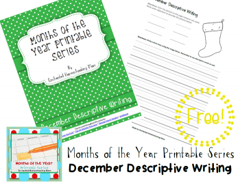 FREE December Descriptive Writing Printable