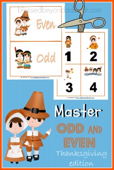 Teaching Even and Odds Thanksgiving Edition (Subscriber Freebie)