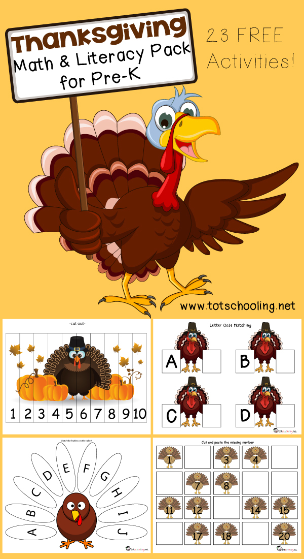 FREE Thanksgiving Math Literacy Pack