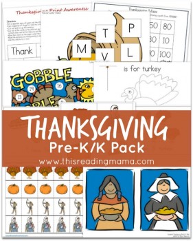 FREE Thanksgiving PreK-K Pack