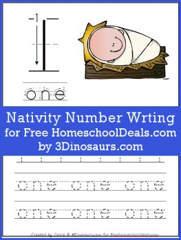 FREE Instant Download: Nativity Number Writing Printables