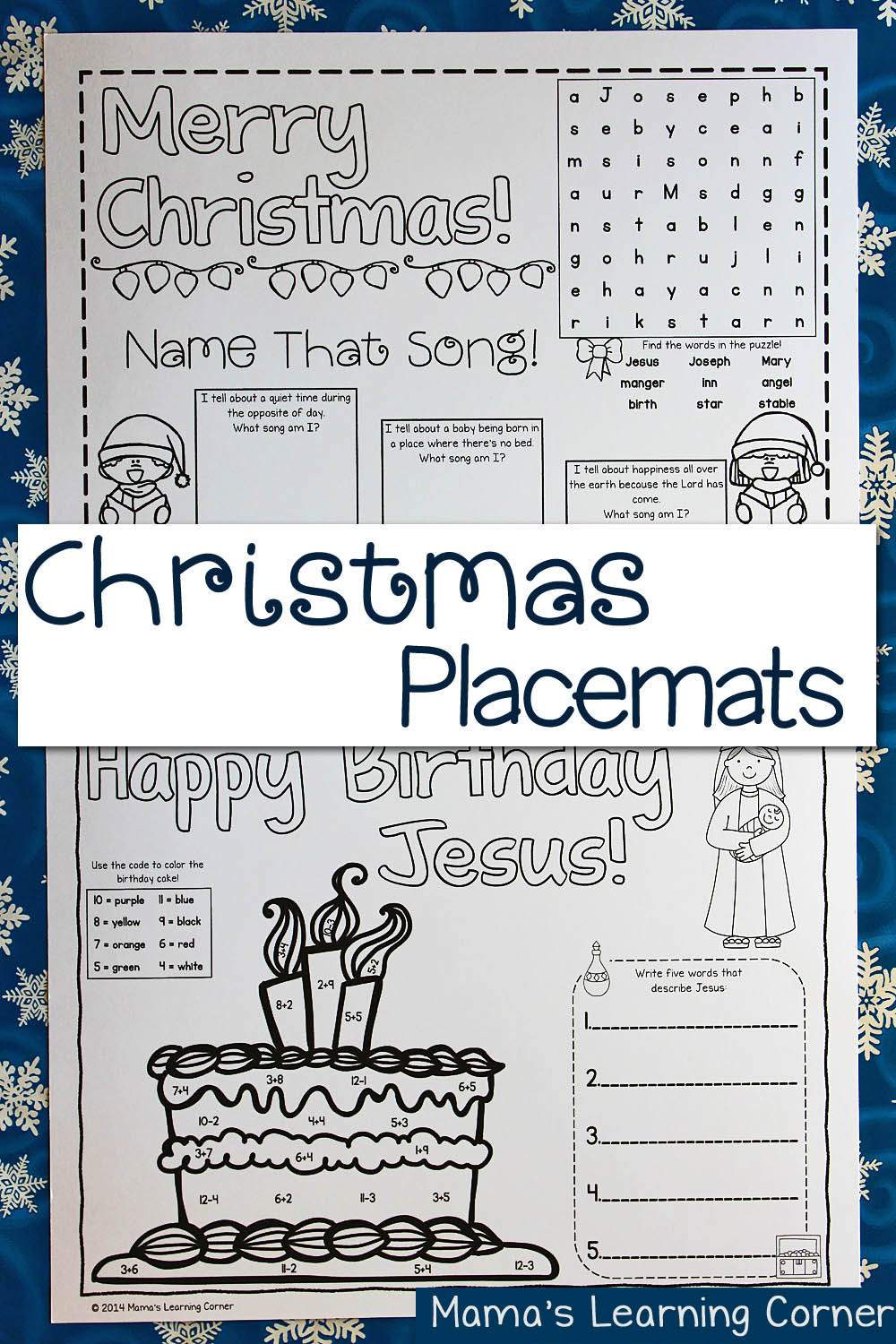 FREE Christmas Placemats