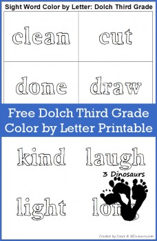 FREE Dolch 3rd Grade Sight Word Printables