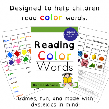 FREE Reading Color Words Printable