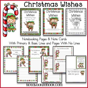 FREE Christmas Wishes Notebooking Pages and Cards