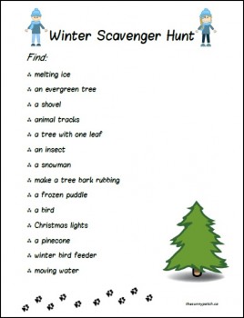 FREE Winter Scavenger Hunt for Kids