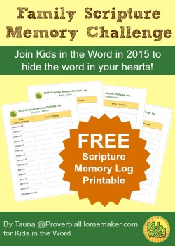 FREE Scripture Memory Log Printable