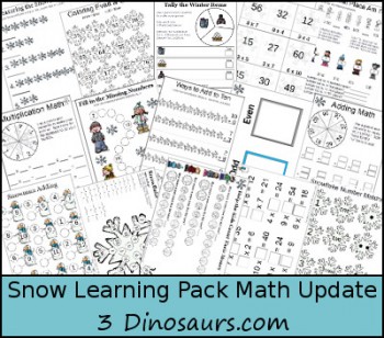 FREE Snow Themed Math Pack