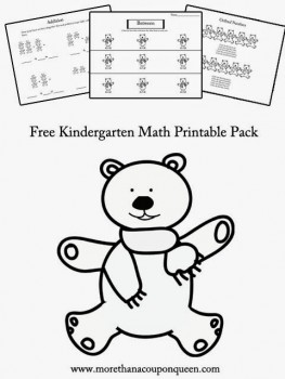 FREE Kindergarten Math Pack