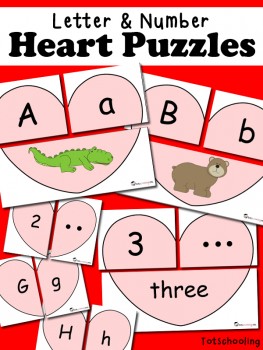FREE Printable Heart Puzzles