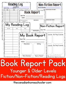 FREE Book Report and Reading Log Set