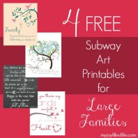 FREE Subway Art Printables for Large Families