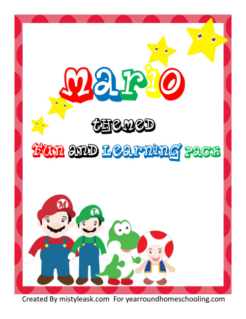 Mario Themed Learning Pack (subscriber freebie)