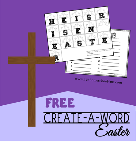 FREE Easter Create-a-Word (instant download)