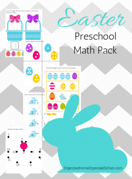 FREE Easter Themed Preschool Math Printables