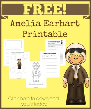 FREE Amelia Earhart Printables Pack
