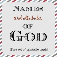 FREE Names of God Card Printables