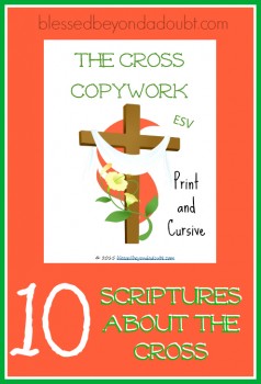 FREE Scripture about the Cross Copywork