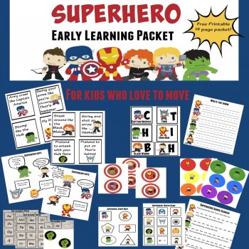 FREE Superhero Learning Pack