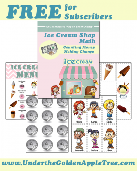 FREE Ice Cream Shop Math Printables