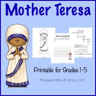 FREE Mother Teresa Printables Pack