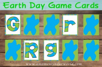 FREE Earth Day Letters Game Cards