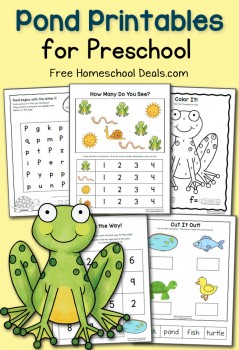 FREE PRESCHOOL POND PRINTABLES (instant download)