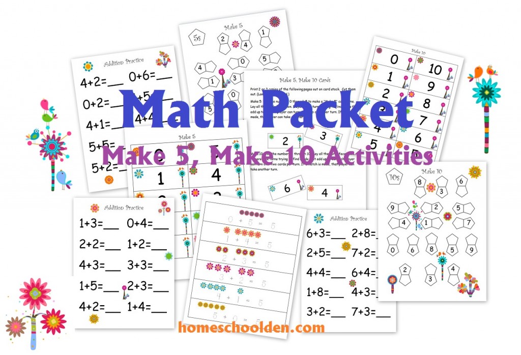 FREE Flower Themed Math Pre-K Pack
